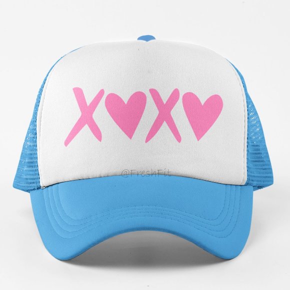 Accessories | Xoxo Hearts Foam Trucker Hat Mesh Snapback Cap Light ...
